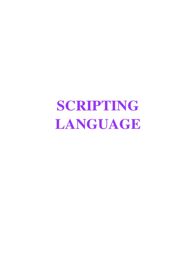 Scripting Language | PDF