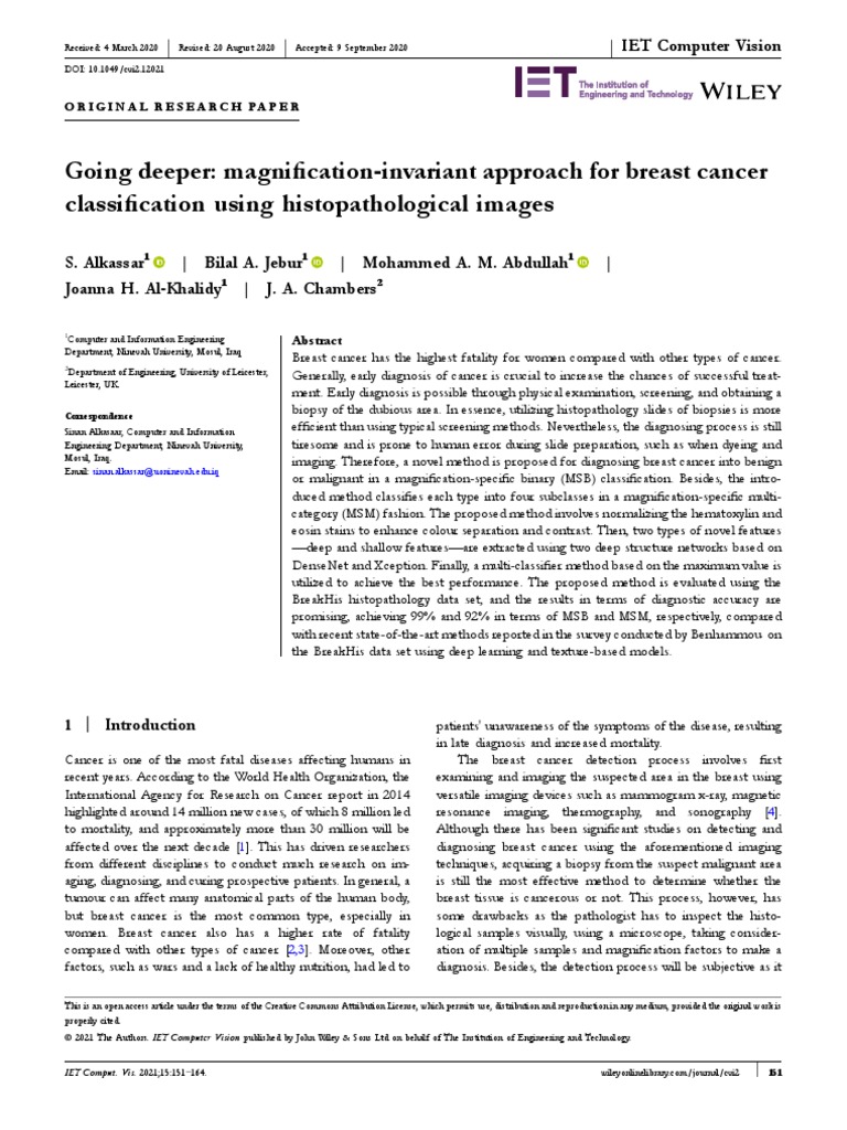 Going Deeper Magnification-Invariant Approach For Breast Cancer ... Going Deeper Magnification-Invariant Approach For Breast Cancer ...