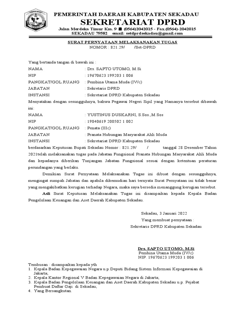 Kop Surat Sekre Isi | PDF