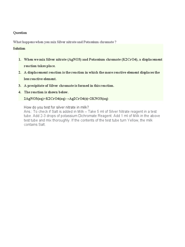 Milk Analysis Question | PDF | Science & Mathematics