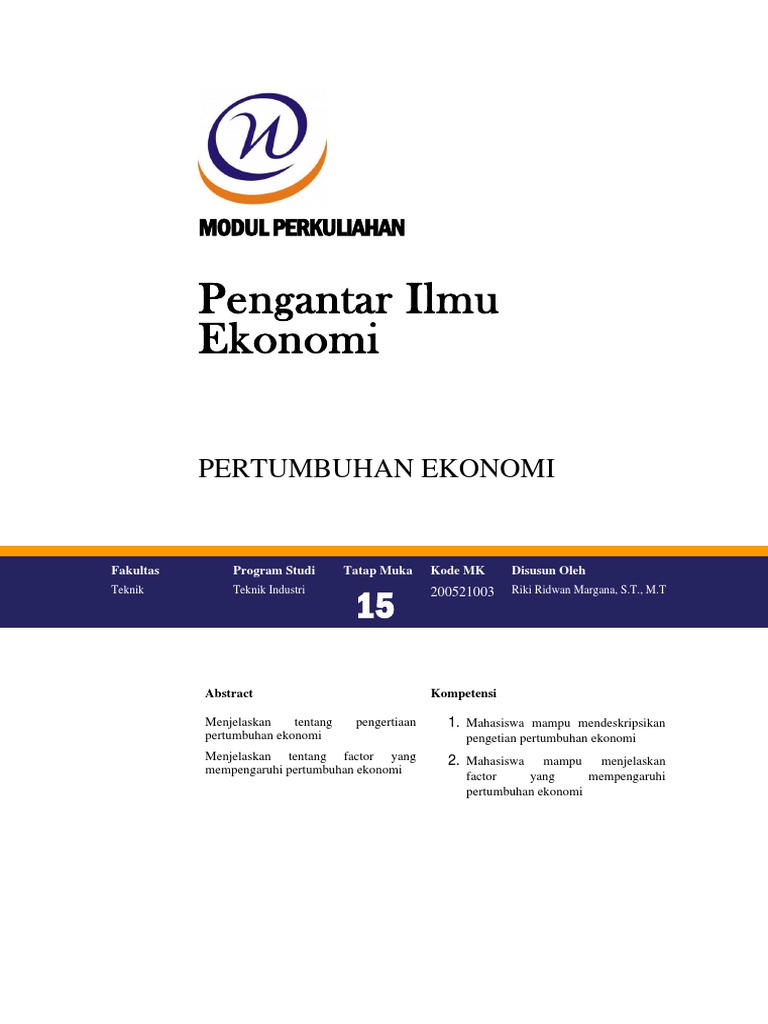 Modul 14. Pertumbuhan Ekonomi | PDF