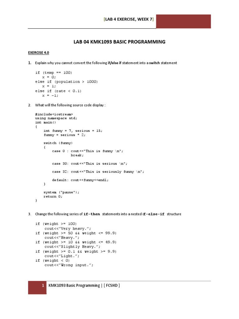 Lab Exercise Pdf Namespace Object Oriented Programming 9857