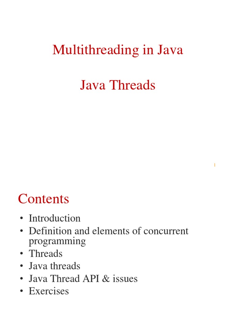 Java Threads Pdf Thread Computing Concurrent Computing