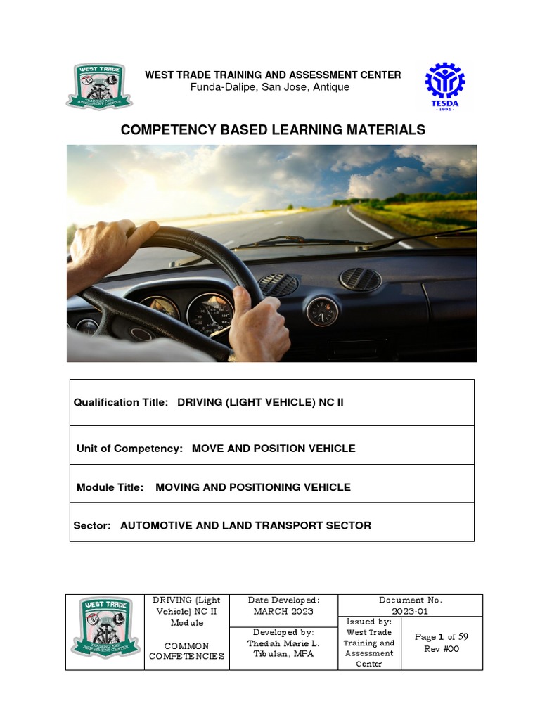 Common 2 Move and Position Vehicle | PDF