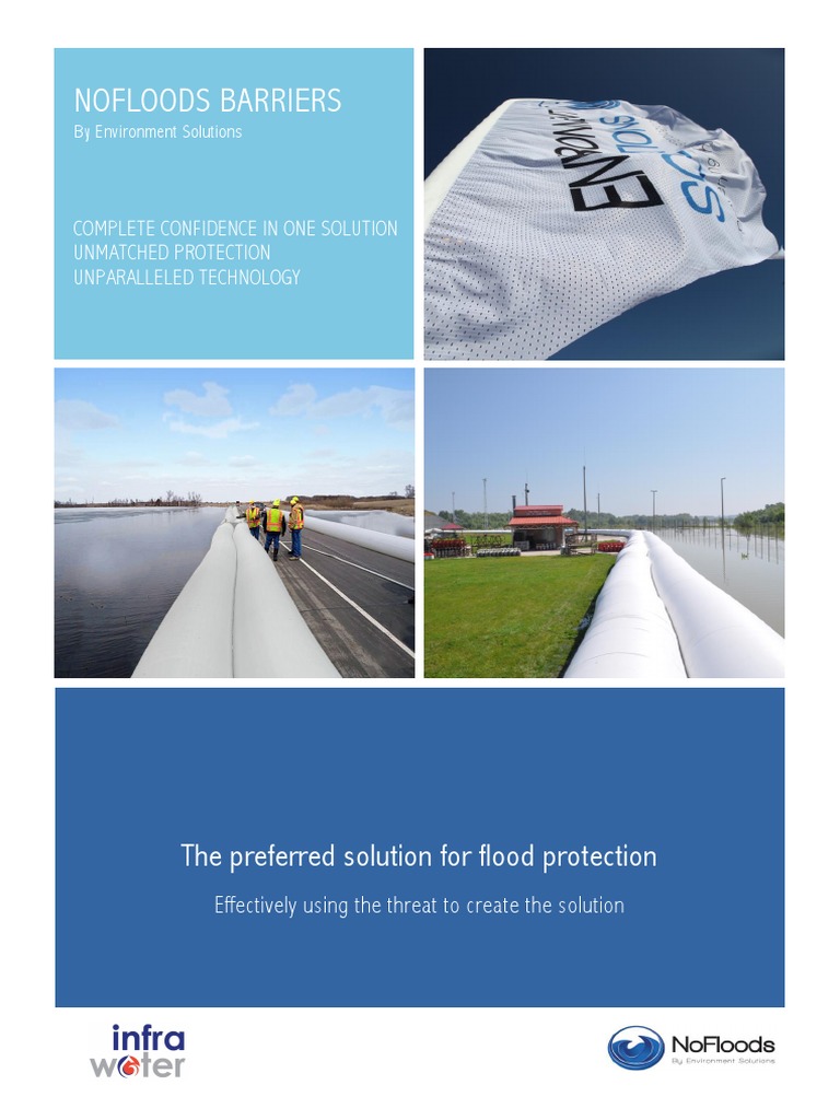 NoFloods TUBE Barriers Eng. 2019 - InfraWater | PDF | Flood | Flood Control