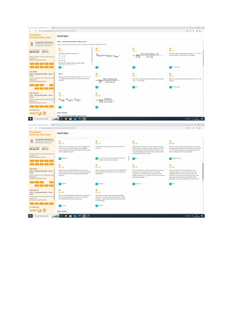 Soal Olimpiade Orbit | PDF