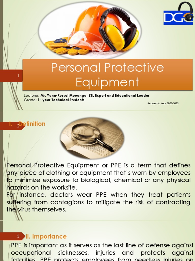PPE For Technicians | PDF | Computers | Technology & Engineering
