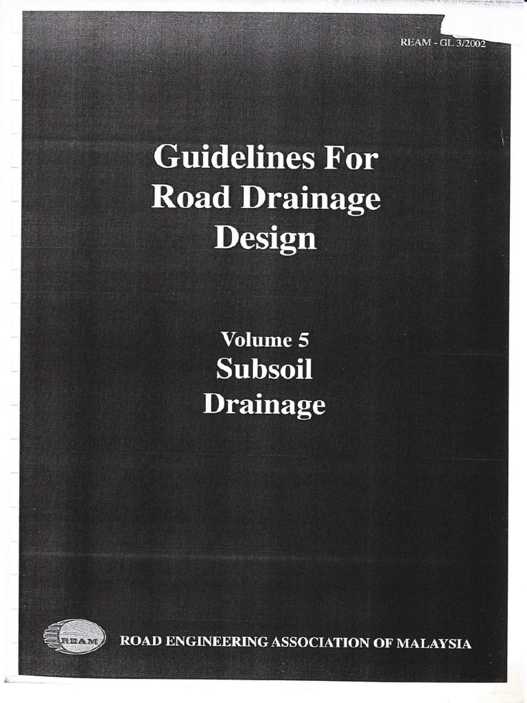 Ream Guidelines For Road Drainage Design Volume 5 PDF Free | PDF | Drainage | Soil Mechanics