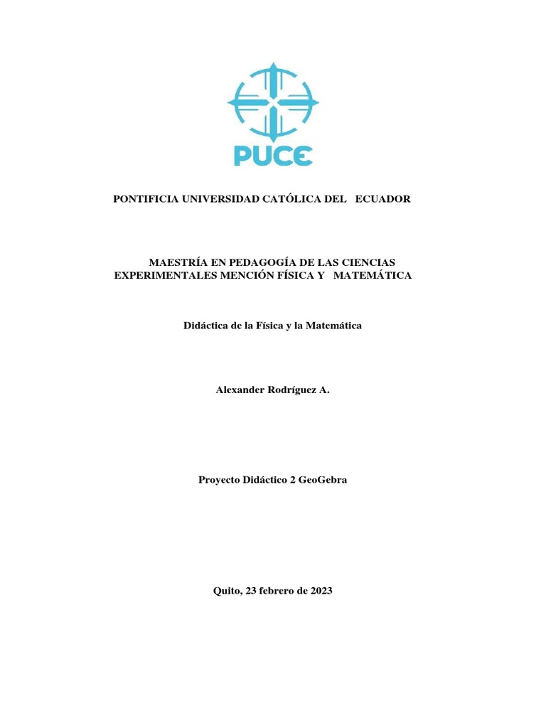 Proyecto Geogebra 2 | PDF