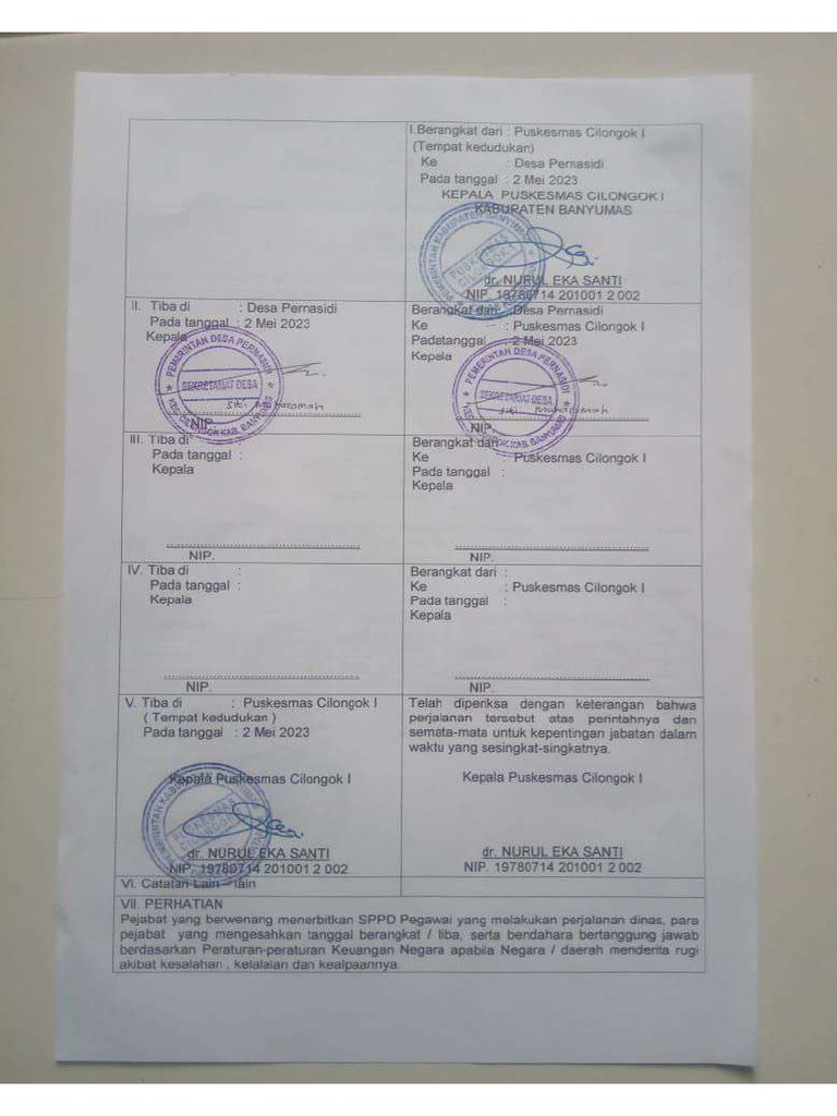 Lembar Balik SPPD | PDF