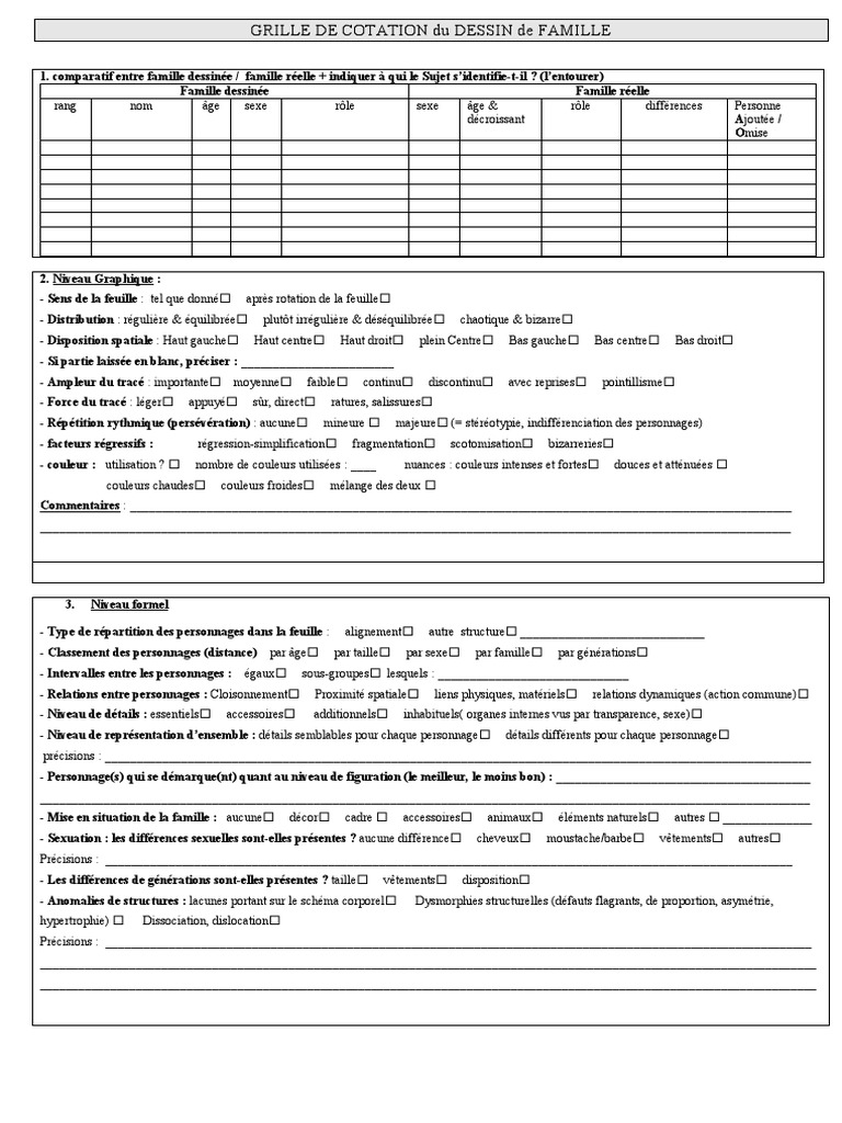 Grille Cotation Dessin de Famille | PDF
