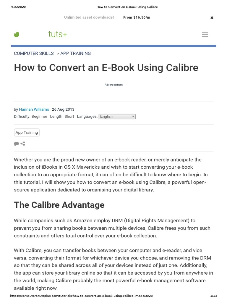 How To Convert An Ebook Using Calibre | PDF | Digital Technology | Electronic Paper Technology