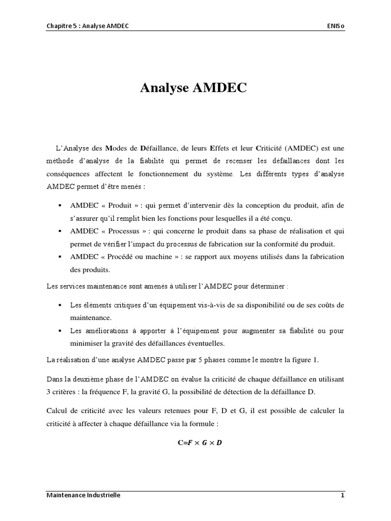 Chapitre AMDEC | PDF | Informatique | Ingénierie des systèmes