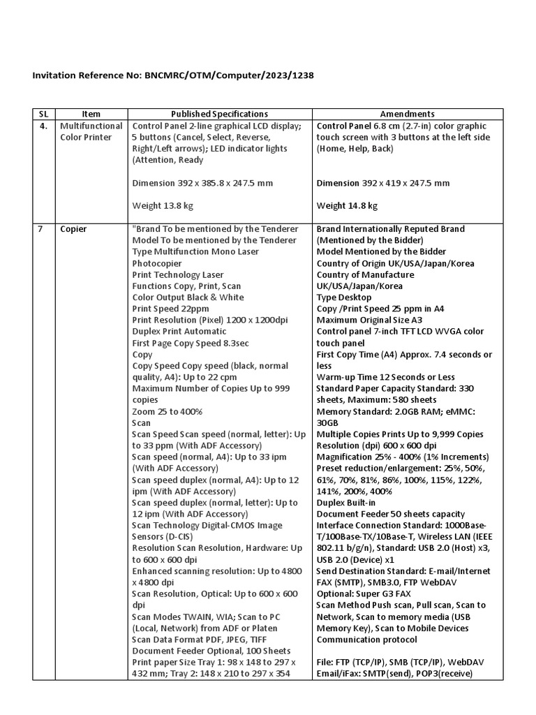 BNCMRC Changes 040123 | PDF | Autofocus | Image Scanner
