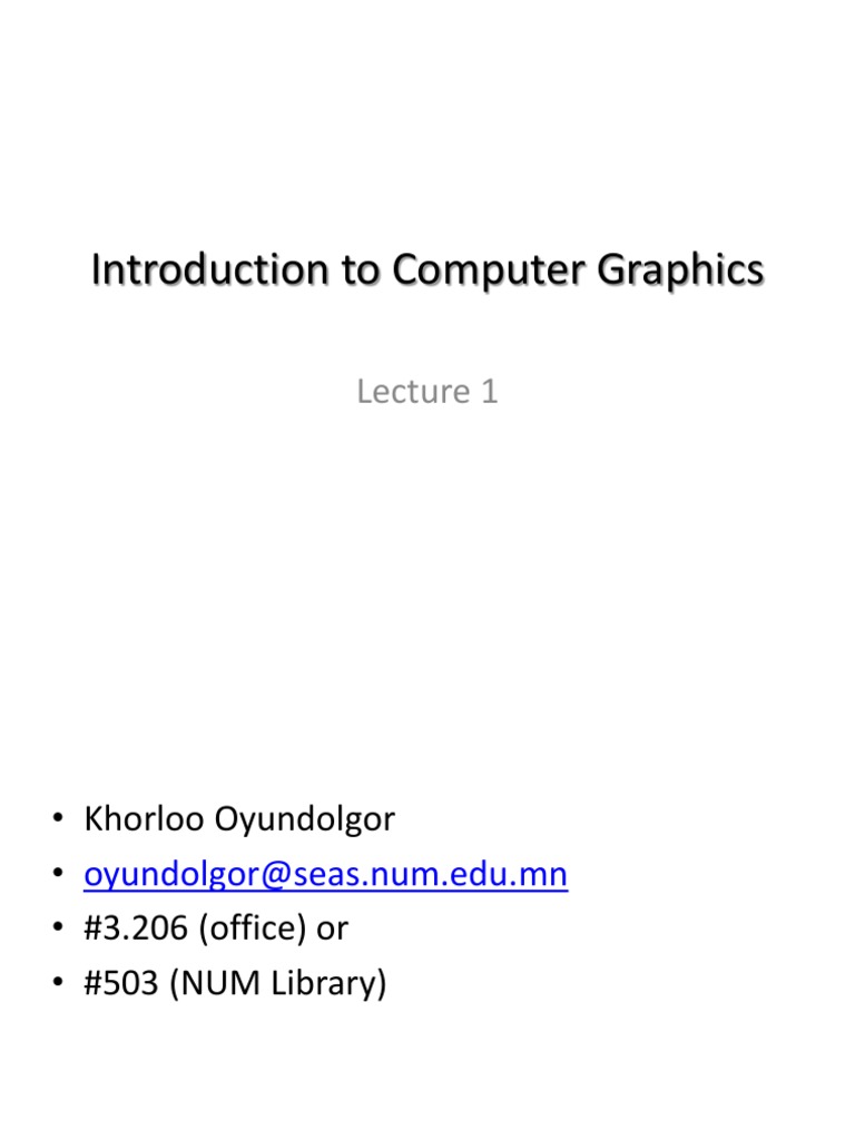 Lecture1_CG_introduction | PDF