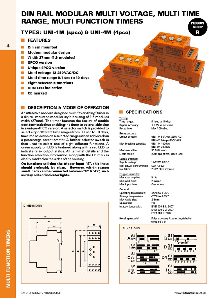 4 Uni 1M Uni 4M | PDF | Relay | Switch