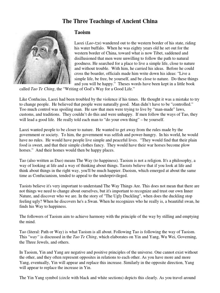 Three Teachings Handout | PDF | Confucianism | Noble Eightfold Path