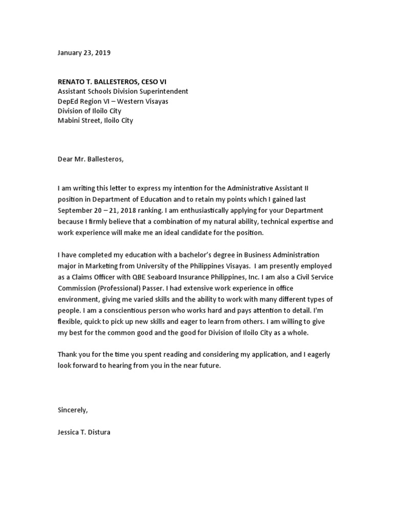 Application Letter Sample | PDF | Business