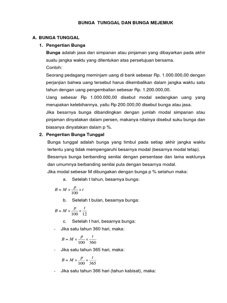 Materi Bunga Majemuk-1 | PDF