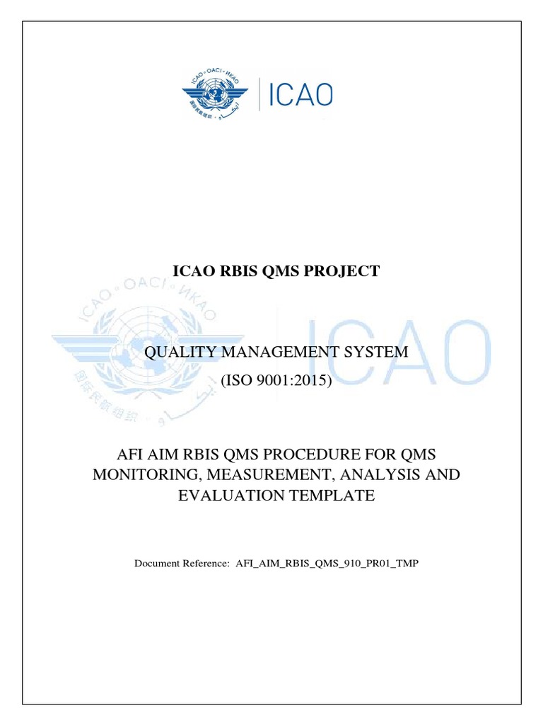 AFI QMS Monitoring and Evaluation Template | PDF | Business | Finance ...