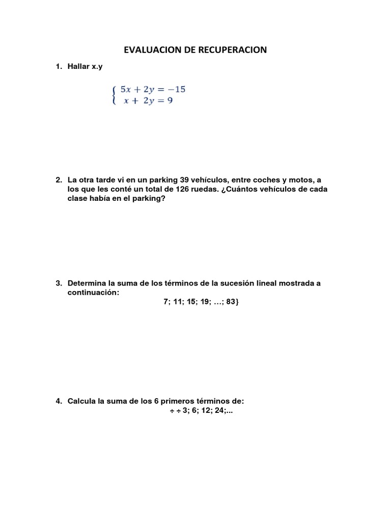 Examen de Recuperacion | PDF