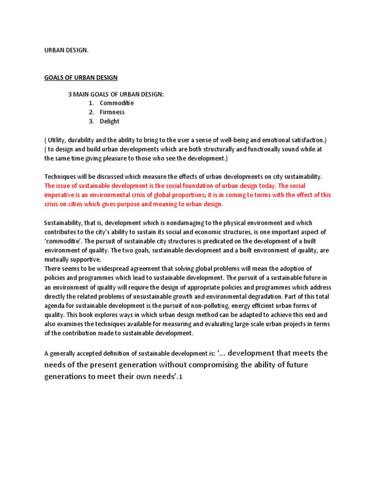 Urban Design Principles and Techniques | PDF | Sustainability ...