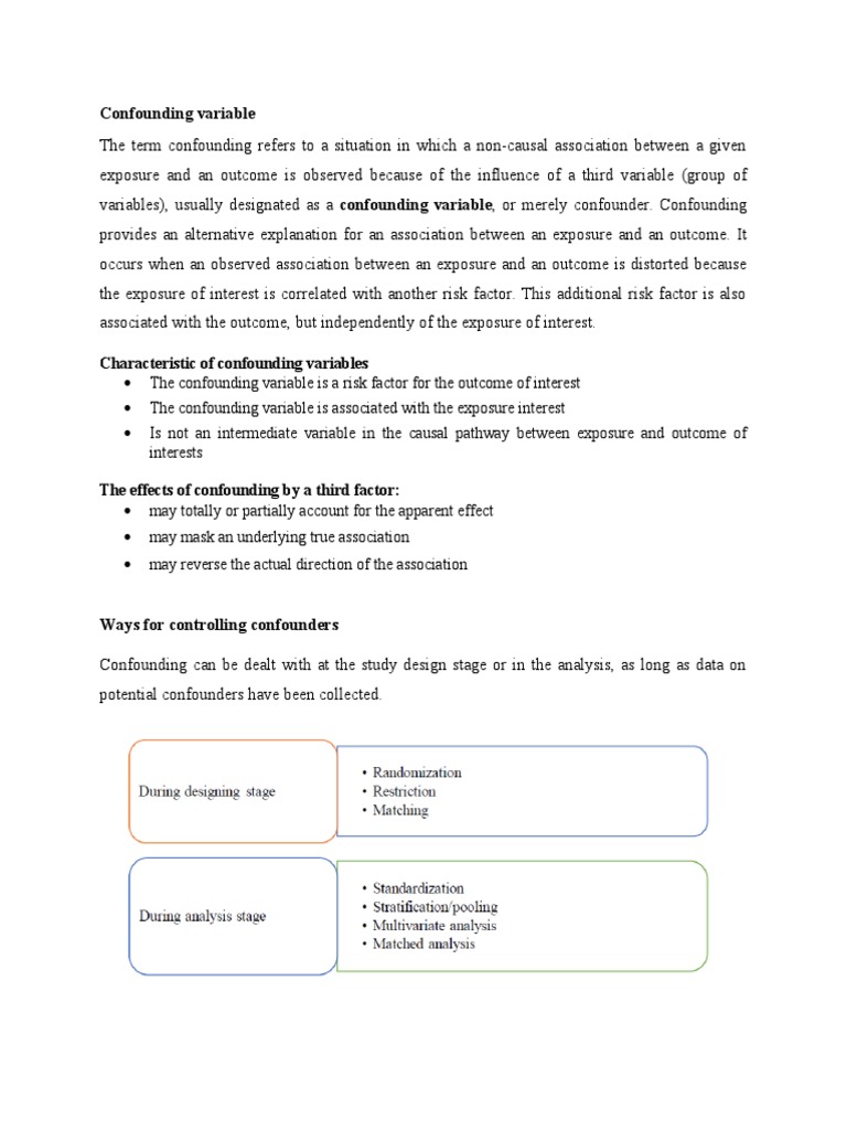 Confounding Variable | PDF | Confounding | Stratified Sampling