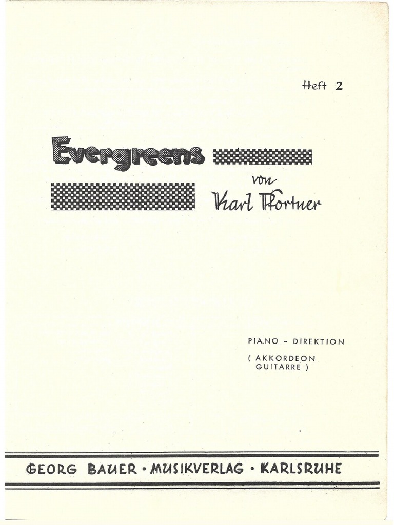 SCHNEEWALZER 15 - Karl Pfortner - C. Evergreens Heft 2 | PDF