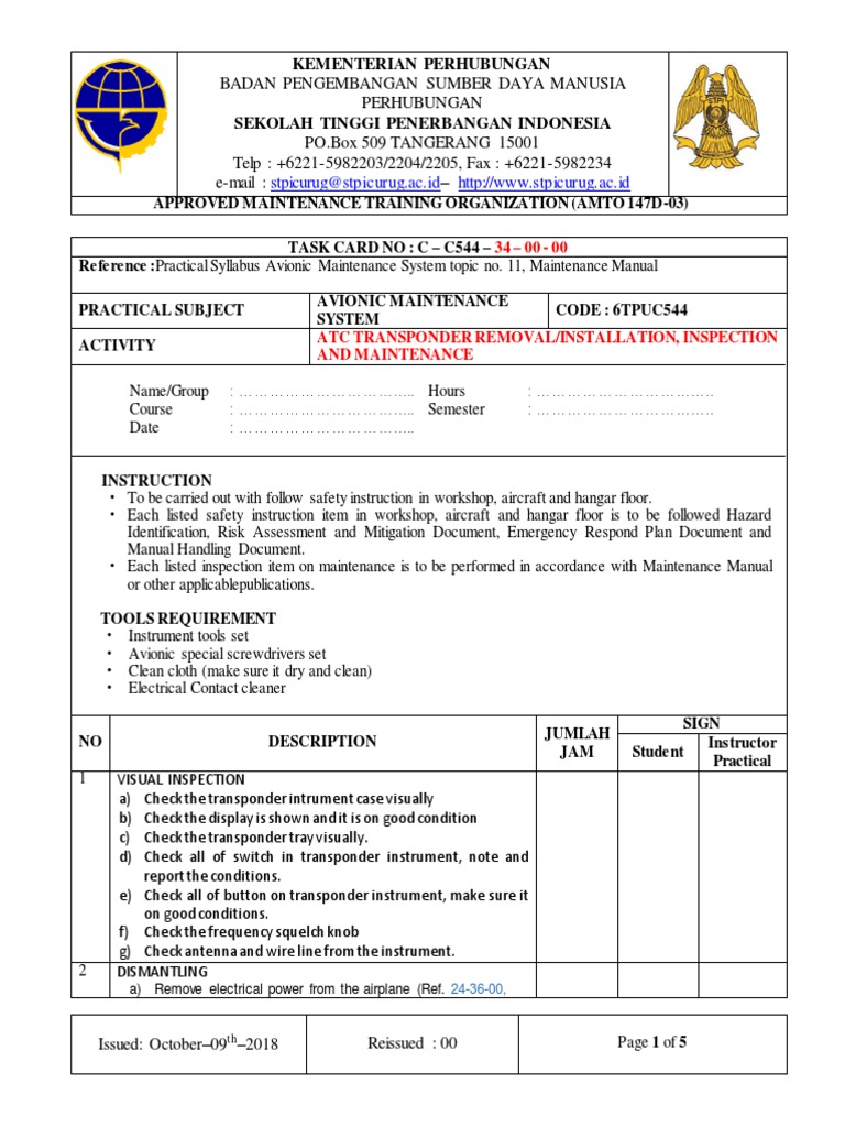 Atc Transponder | PDF | Transponder (Aeronautics) | Switch