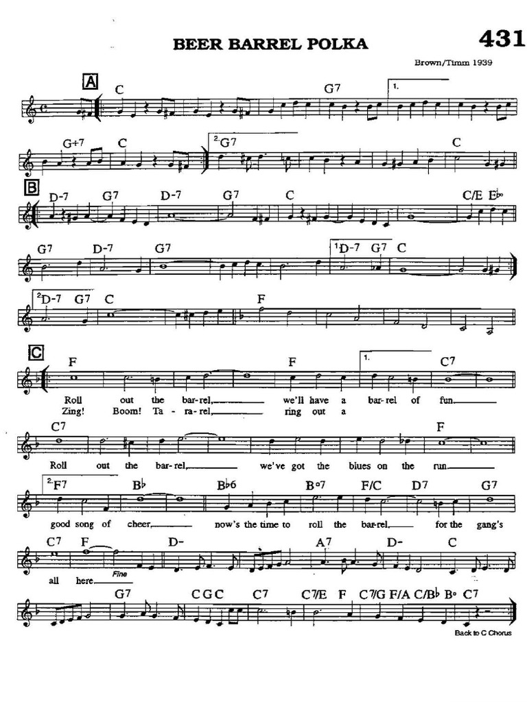 02 Beer Barrel Polka | PDF