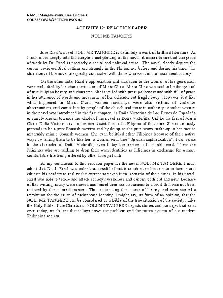 Reaction Paper | PDF