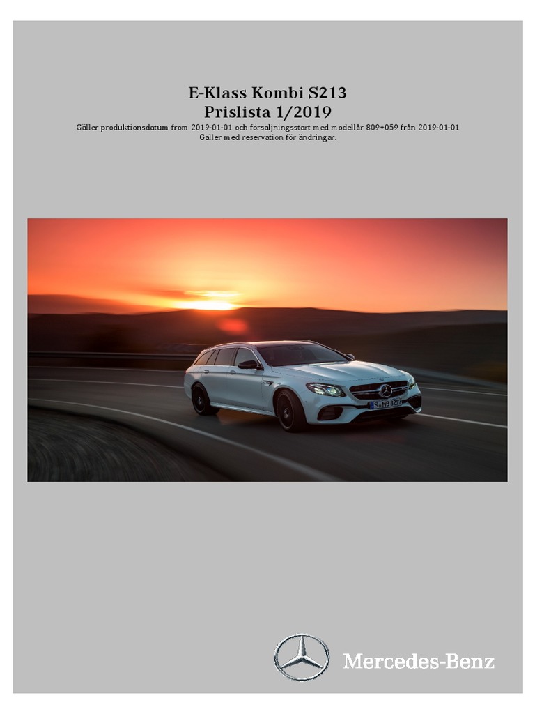 E Klass Kombi | PDF