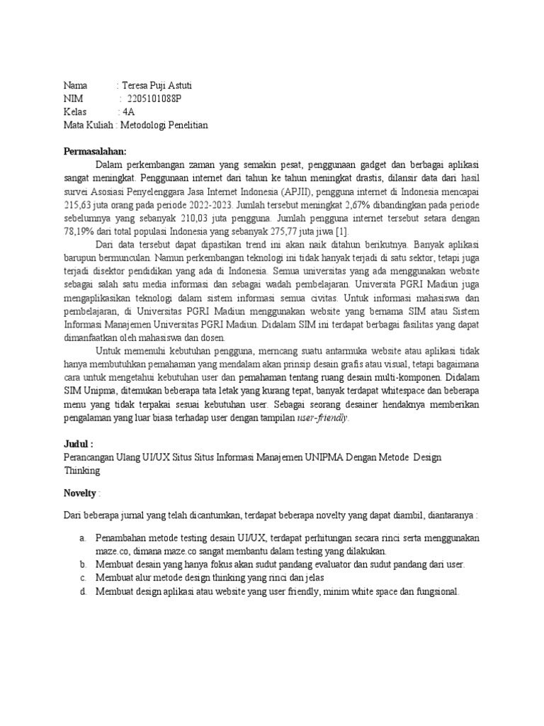 2205101088P - Teresa Puji Astuti - Tugas1 | PDF