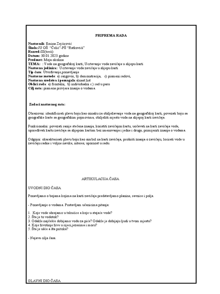 Priprema Moja okolina 30.01 | PDF