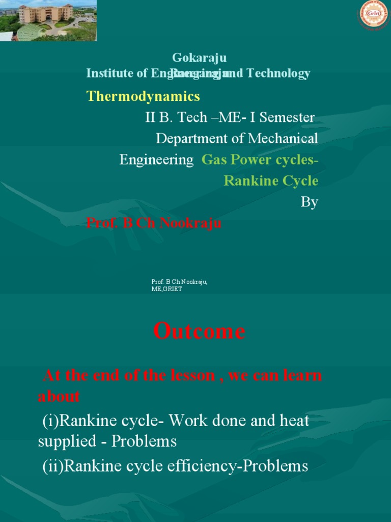 Rankine Cycle: Work, Heat, and Efficiency | PDF
