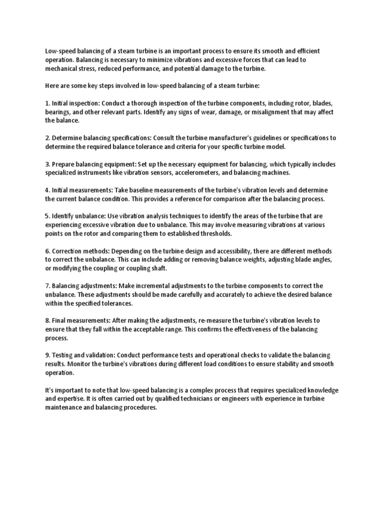 What Is Low Speed Balancing - Defination | PDF