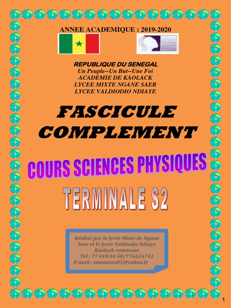 Fascicule Cours SP-TS2 | PDF
