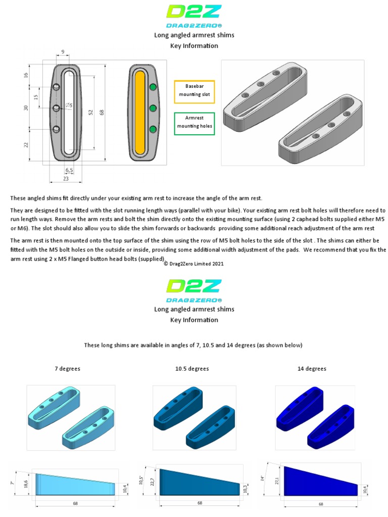 D2Z Angled Armrest Wedges Key Information | PDF | Manufactured Goods ...