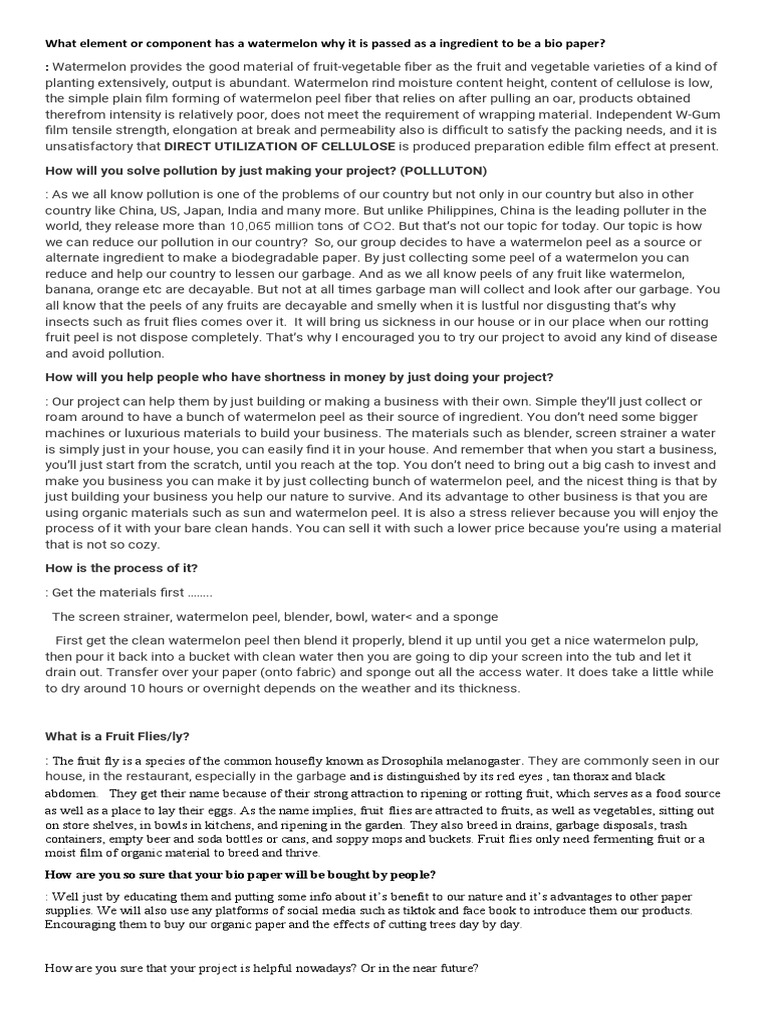 Bio Paper | PDF | Watermelon | Drosophila Melanogaster Bio Paper | PDF | Watermelon | Drosophila Melanogaster