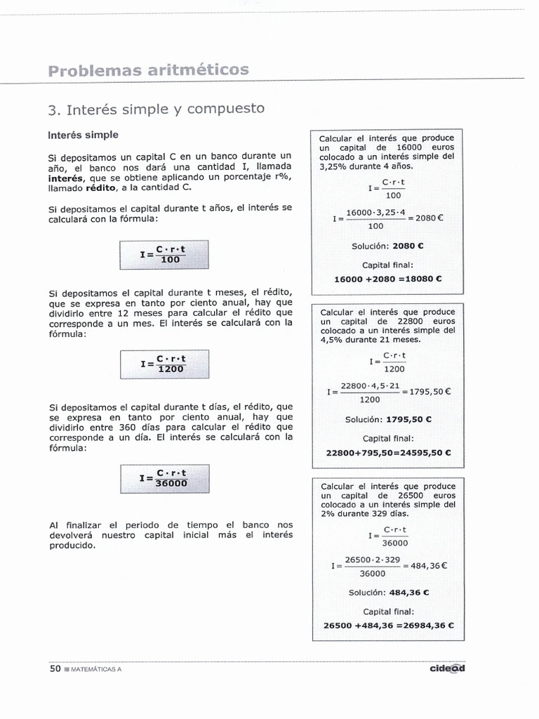 Interés Simple y Compuesto | PDF
