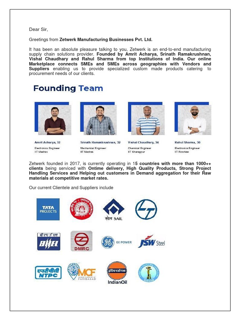 Zetwerk Manufacturing Overview and Services | PDF