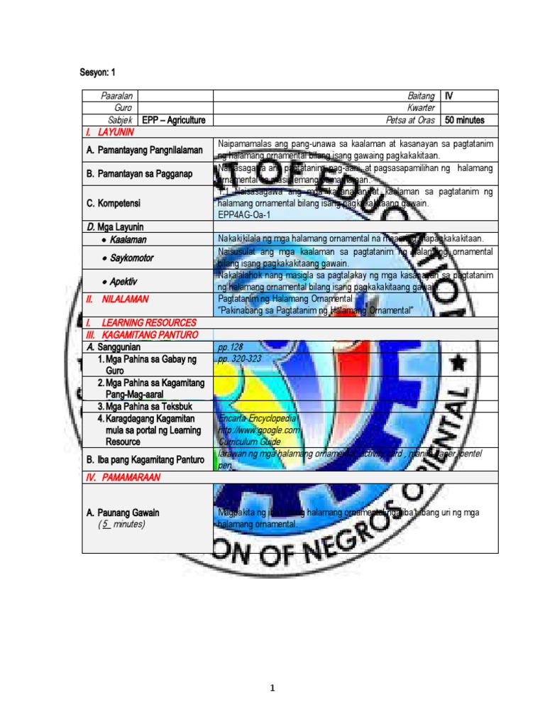 DLP-EPP4 Agri afa final | PDF