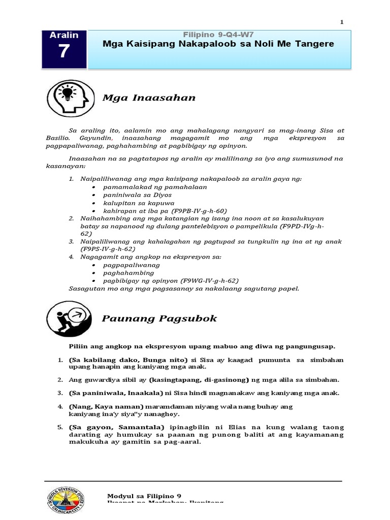 Filipino 9 Q4 Week 7 | PDF