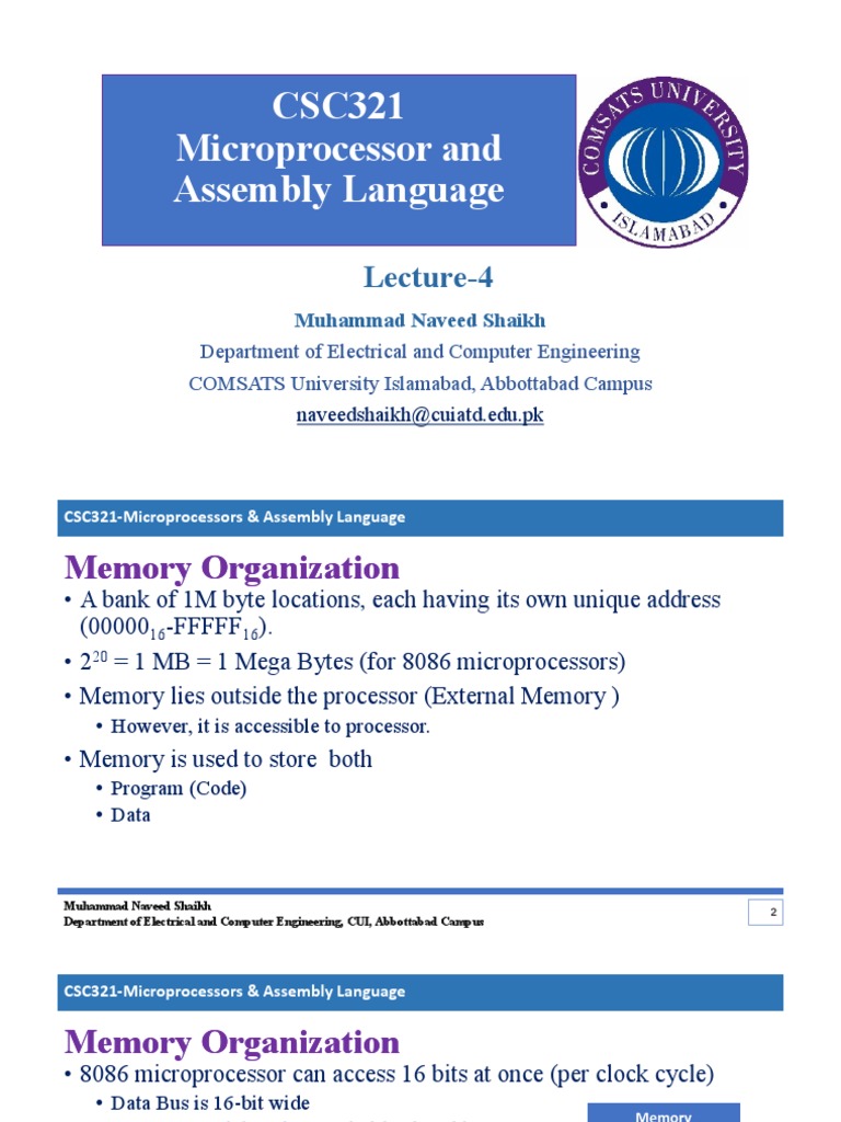 CSC 321 M&AL Lec4 | PDF