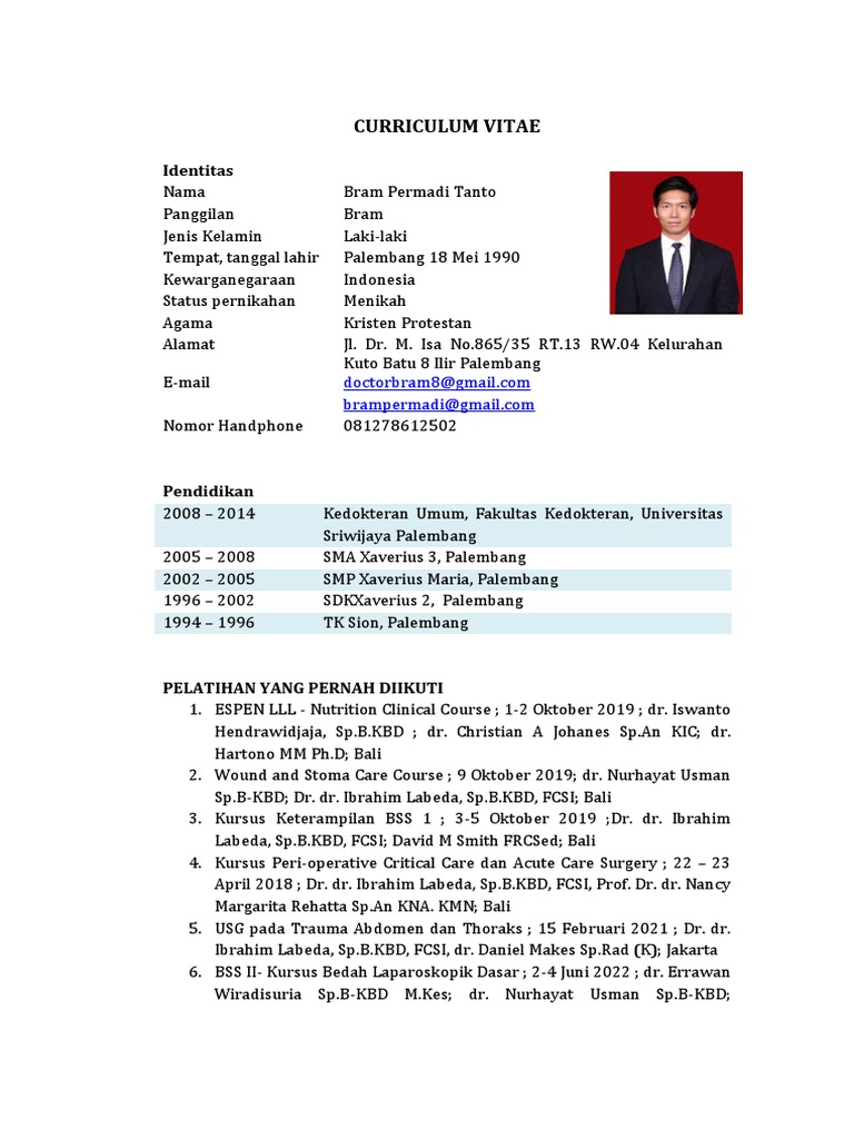 CV Bram Permadi | PDF