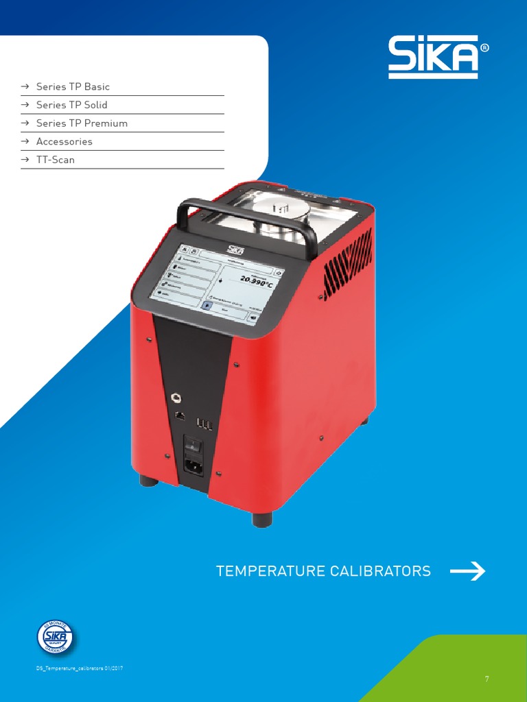 Datasheet SIKA Temperature Calibrators | PDF