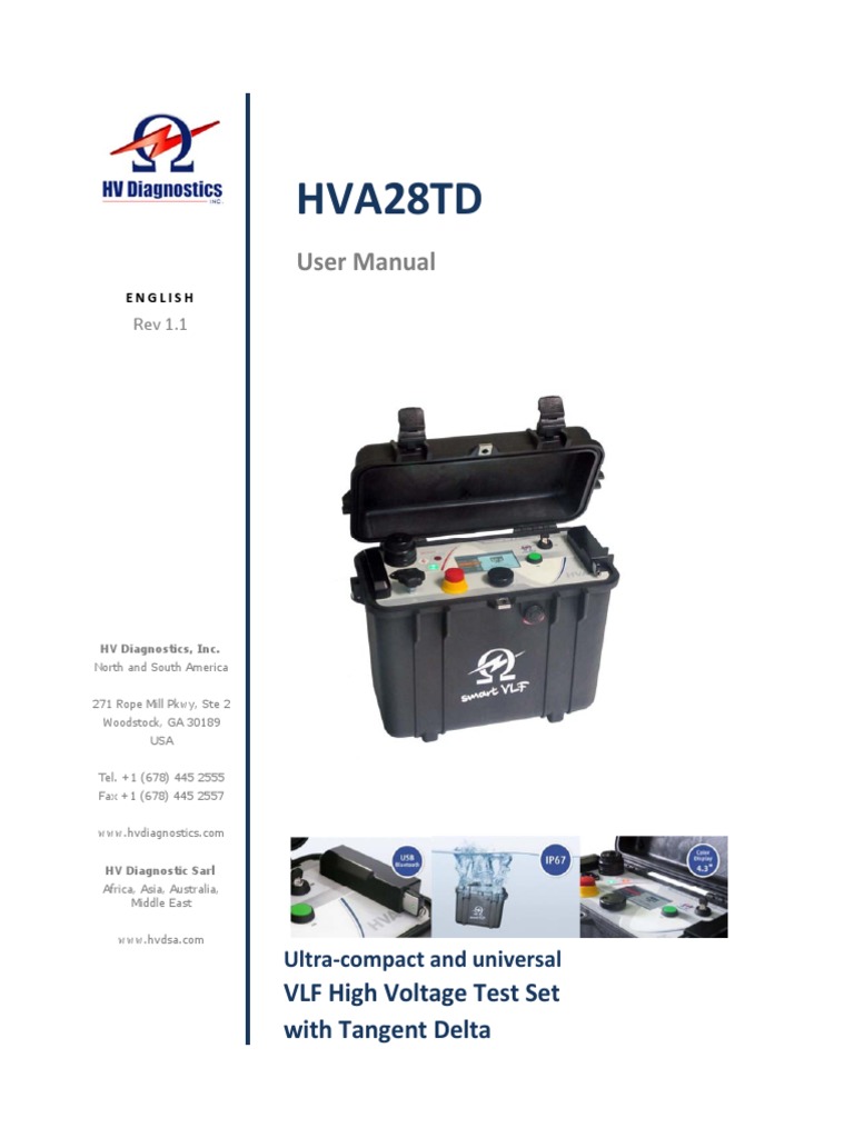 HVA28TD Manual Rev 1 1 | PDF | Capacitor | High Voltage