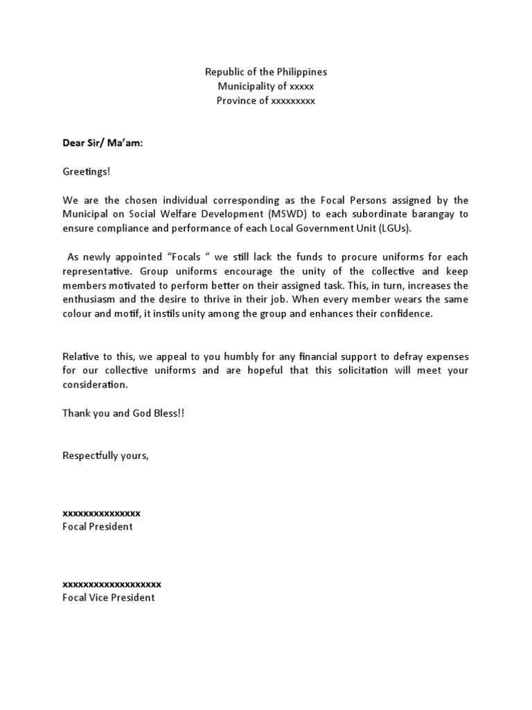 Solicitation For Focal Uniforms | PDF