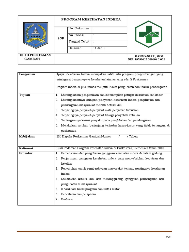 Sop Program Indera | PDF