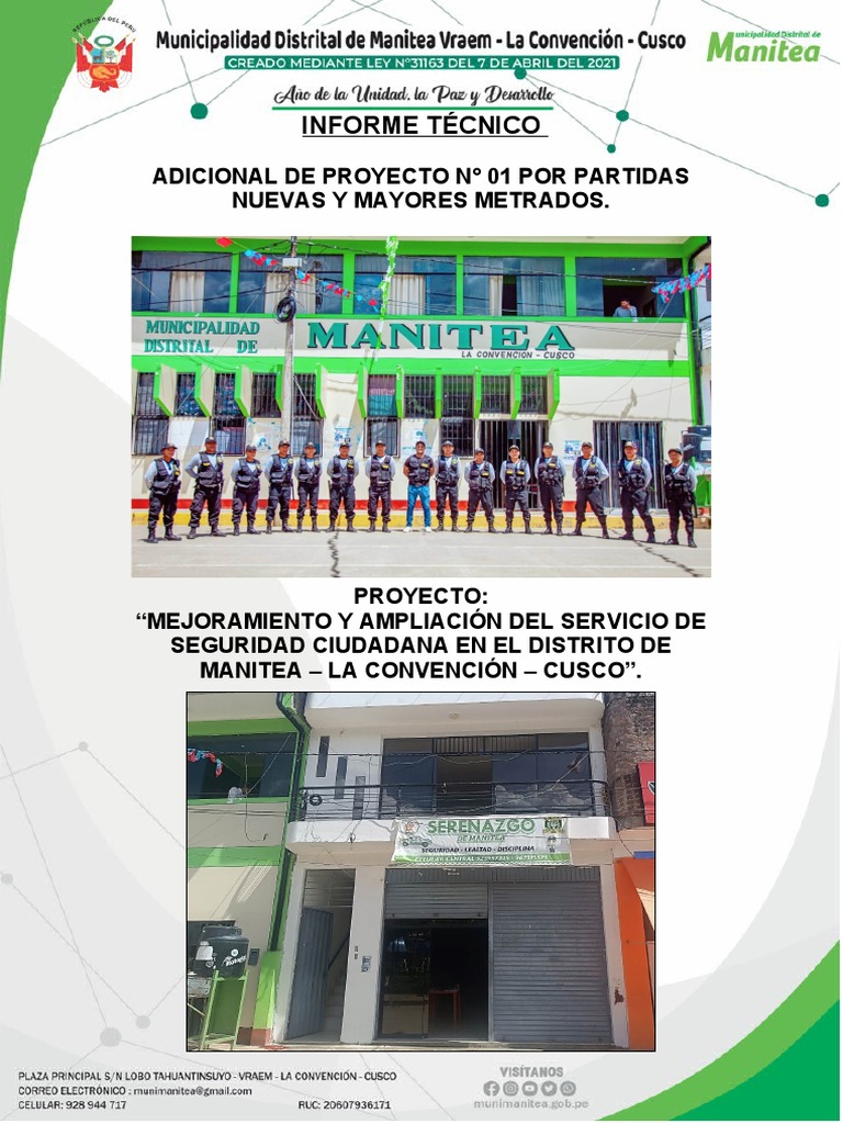 Informe de Seguridad Ciudadana en Manitea | PDF | Presupuesto ...